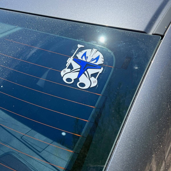 Star Wars Captain Rex - METALLIC Blue and White Permanent Vinyl Decal ...