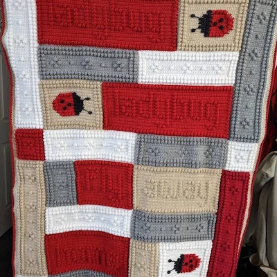 LADYBUG Pattern for Crocheted Blanket - Etsy