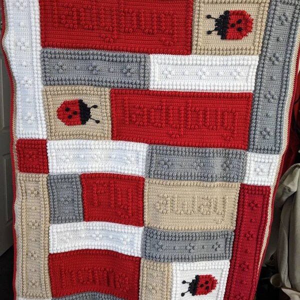 LADYBUG Pattern for Crocheted Blanket - Etsy
