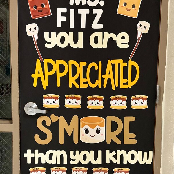 S'MORE MARSHMELLOW Precut Teacher Appreciation Door Decorations ...