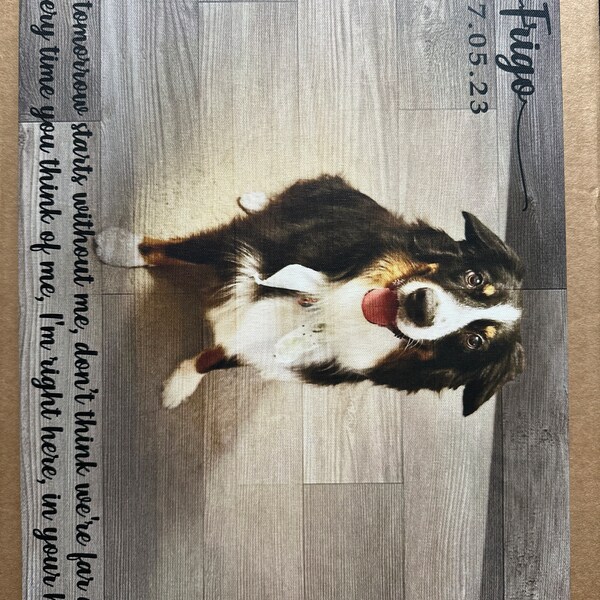 Dog Memorial Gift Portrait Art | in Loving Memory Dog Remembrance Gift ...