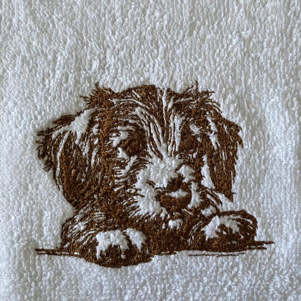 Embroidery File Australian Shepherd "rambo" Dog Realistic Commercial ...