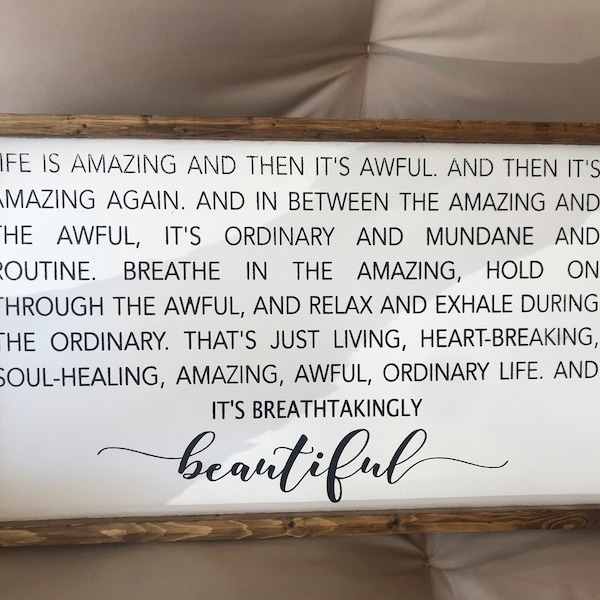 Life is Amazing | Life is Amazing Wall Decor | Farmhouse Decor Life ...