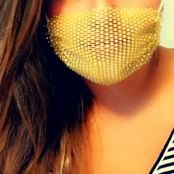 Rhinestone Mesh Mask (3 PCS) - Sparkly Masquerade Face Mask - Etsy