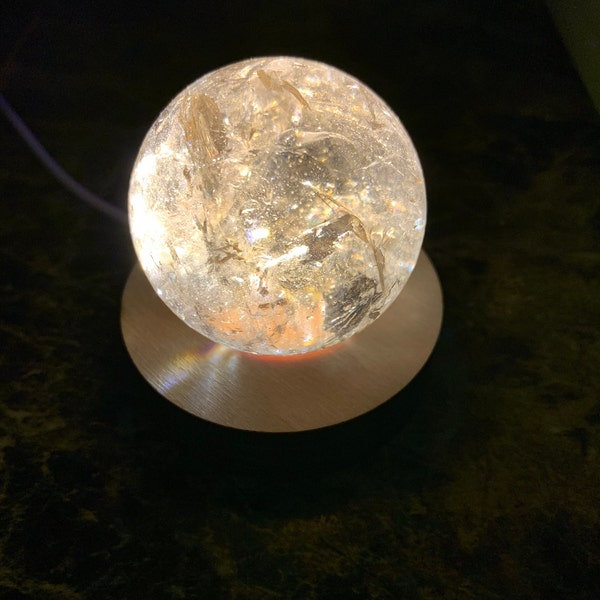 Crystal Light Stand // MADE TO ORDER // Crystal Lamp // Led Light ...
