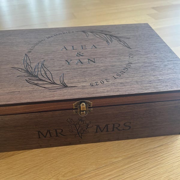 Personalized Wooden Memory Box: Engraved Keepsake, Valentine Gift - Etsy
