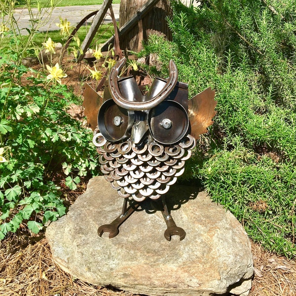 Reclaimed Scrap Metal Rustic Industrial Drill Bit & Bolt Bee on Nut ...