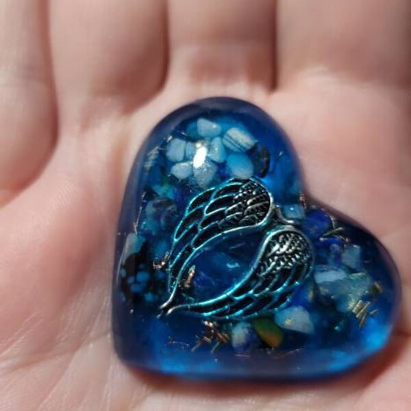 Crystal Resin Art Orgonite Crystal Crescent Moon New Moon Altar Waning ...