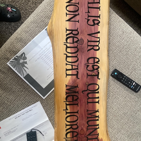 Live Edge Wood Sign Wooden Cedar Carve Cabin Outdoor Sign Custom Wood ...