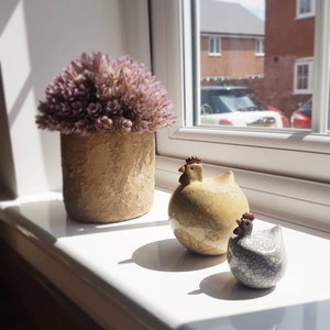 Handmade Ceramic Raku Chickens - Etsy