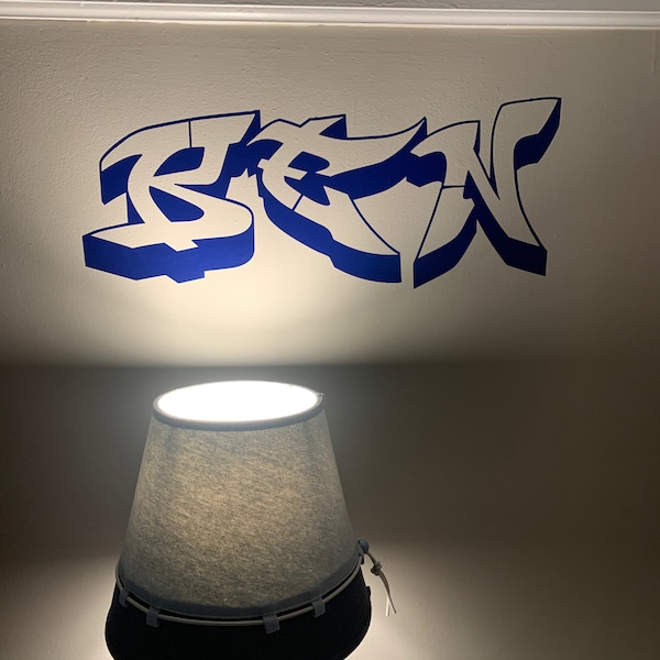 Personalised Graffiti Wall Art Sticker, Graffiti Wall Decal, Graffiti ...