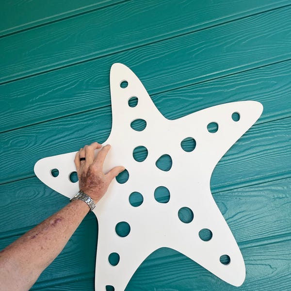 Custom Starfish House Name Sign, Weatherproof Personalized Home Name ...