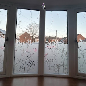 Self-adhesive Window Film With Punched Out Nature Motif grasses ...