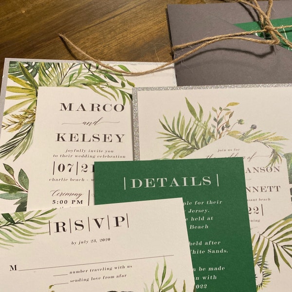 Invitation Set Sample, Use With Any Invitation Suite - Etsy