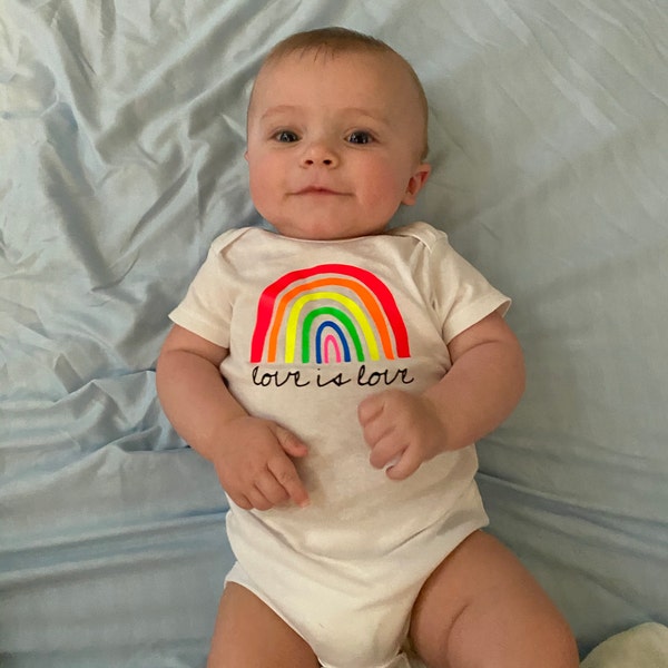 Custom Gay Pride Onesie® | Rainbow Onesie® | LGBTQ Infant Bodysuit - Etsy