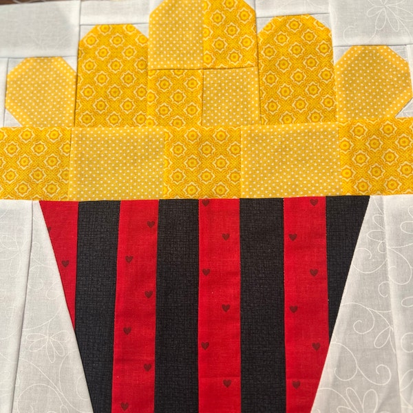 Popcorn Movie Circus PDF Quilt Block Pattern - Includes Instructions ...