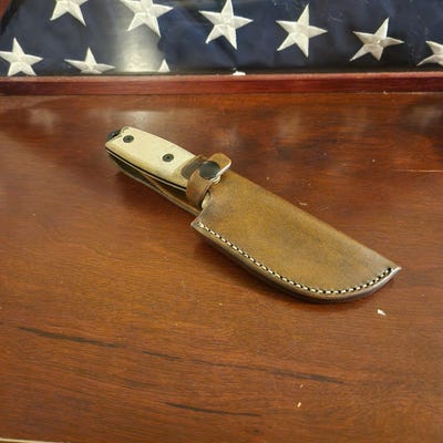 Handmade ESEE 6 Nordic Pouch Leather Sheath With Fire Steel Loop Side ...