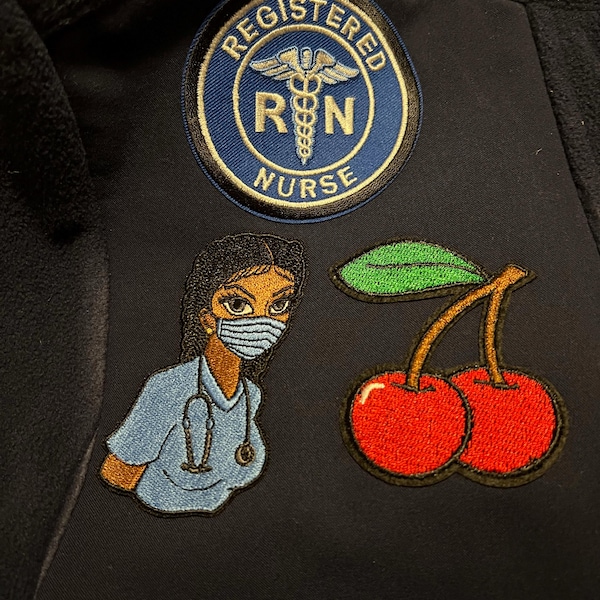 RN Patch (2-pack) Registered Nurse Medical Symbol Blue Patch for Scrubs ...