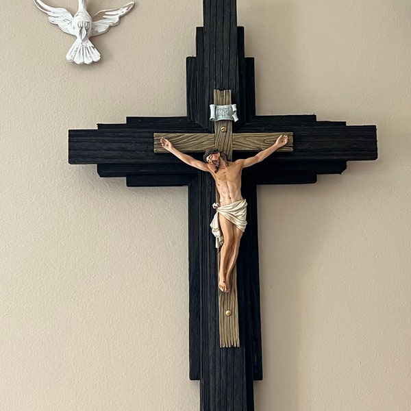 Holy Spirit of God 4” Wall Trinity Dove Statue - Wood 100% Handmade - Etsy