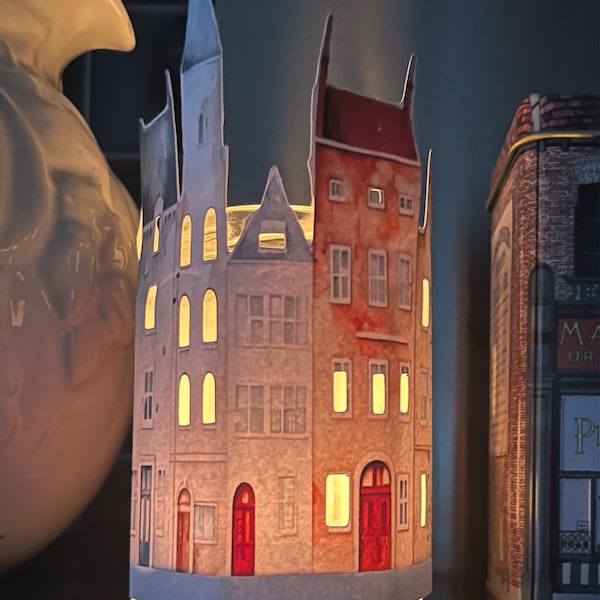 Handmade Paper Lantern Luminary | Dutch Houses in Amsterdam - Etsy