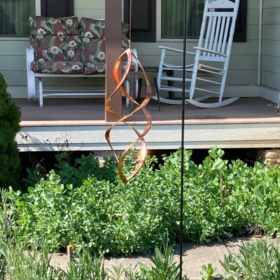Infinity Copper Sculpture Wind Spinner Garden Art - Etsy
