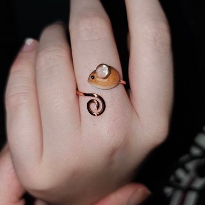 Adjustable Mouse Ring Totem Ring Mouse Mice Animal Lover Jewelry Open ...
