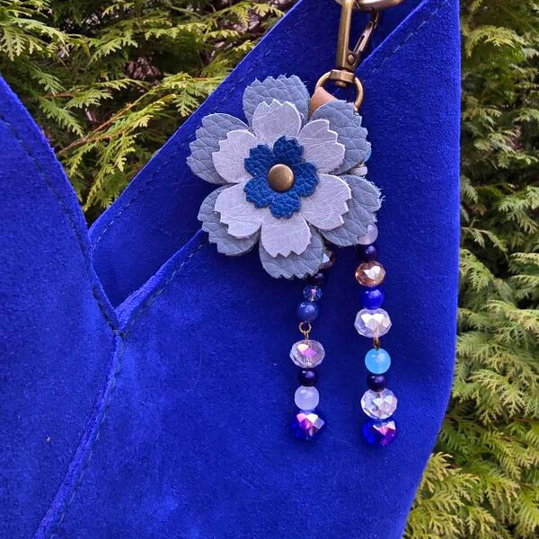 Purse Charm for Handbag Leather Flower Bag Charm Charm for Handbag ...