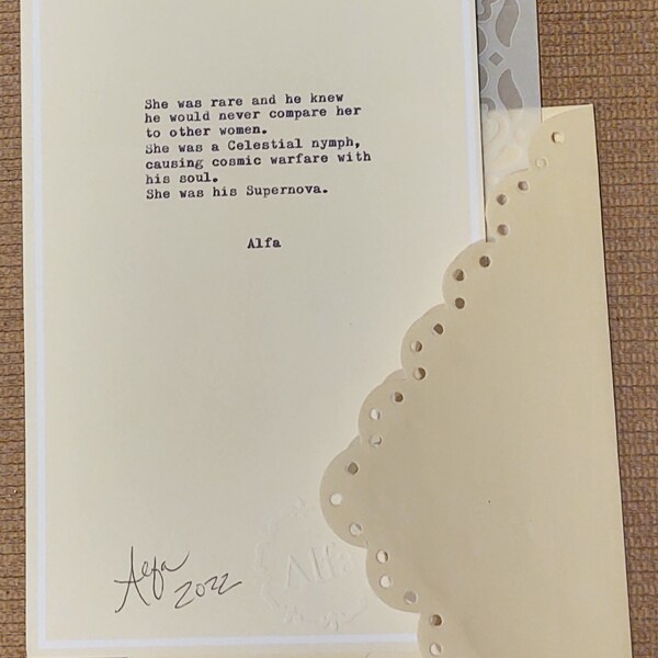 She Was Rare and He Would Never Compare Her Typed Poem by Poet Alfa - Etsy
