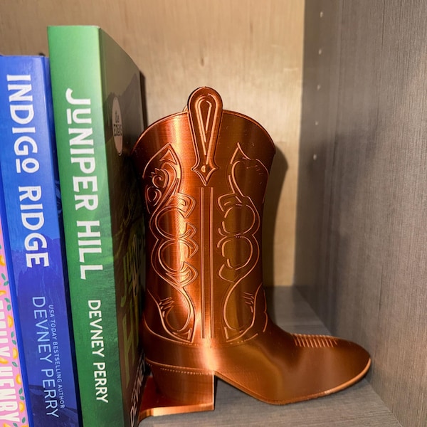 Cowboy Boot Bookend, Country Western Home Decor, Cowgirl Bookshelf - Etsy