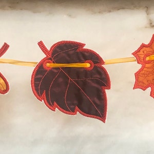 Fall Leaves Banner ITH Project Machine Embroidery Designs Applique ...