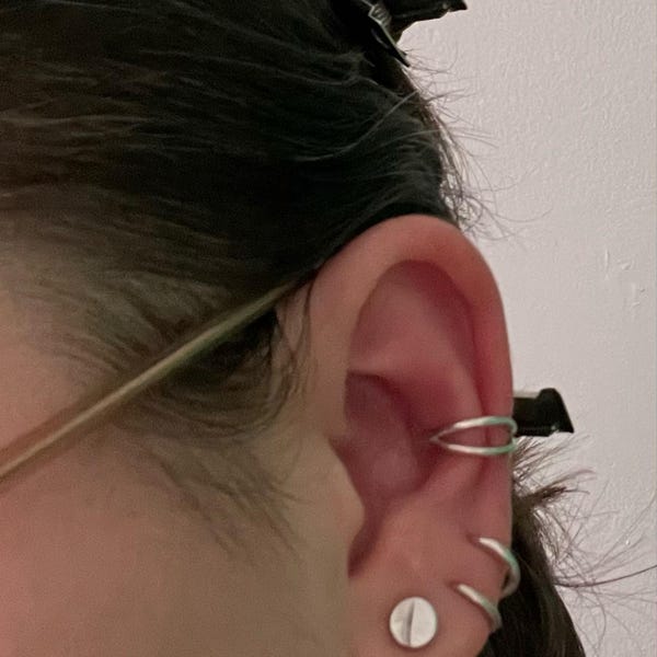 Solid Double Conch Clicker Hoop, Nose Ring, Septum Hoop, Hoop Earring ...