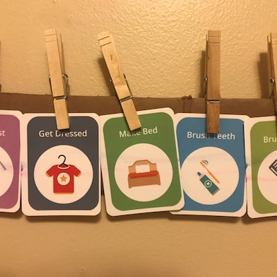 Editable Daily Kids Routine Cards I Toddler Visual Routine I Morning ...