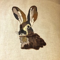 Raw Edge Applique 'hare' - Etsy UK