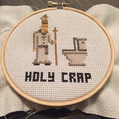 Holy Crap Cross Stitch Pattern Instant Download PDF - Etsy