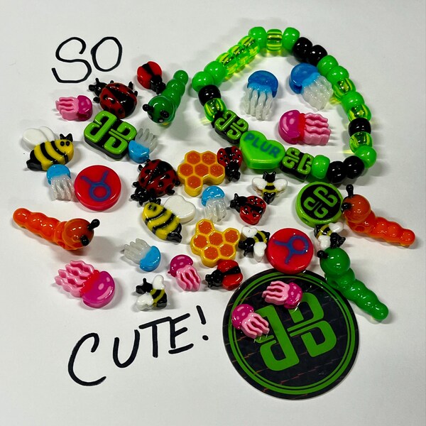 Spider Kandi Beads for Spooky Halloween Kandi | Packs of 5, 10, 20, or ...