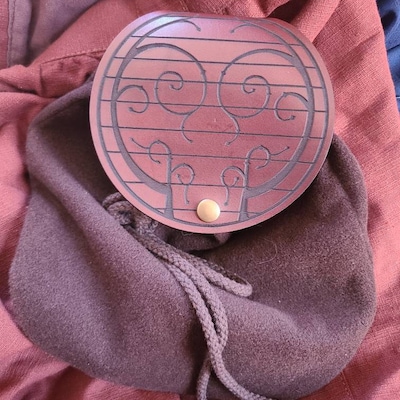 Hobbit Door Belt Bag Wood and Leather Hoobit Hole Form Black and Brown ...