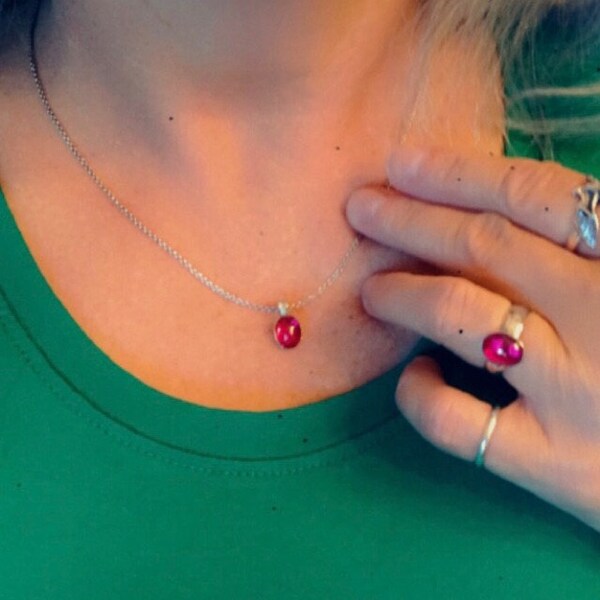 Red Ruby Ring .925 Sterling Silver Fair Trade Eco Friendly Lab Ruby ...