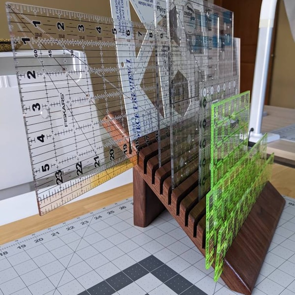 12-slot Ruler Organizer - Must-have Tool for Quilting Enthusiasts - Etsy