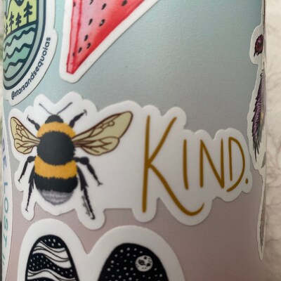 Bee Kind Be Kind Vinyl Weatherproof Sticker - Etsy