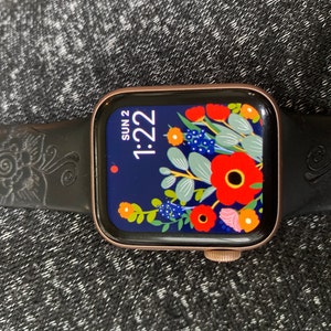 Blooming Garden Apple Watch Wallpaper | Purple Based | Colorful Flower ...