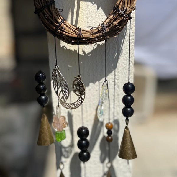 Witch Bells Wreath, Witch Bells for Door, Witch Bells Wind Chime, Door ...