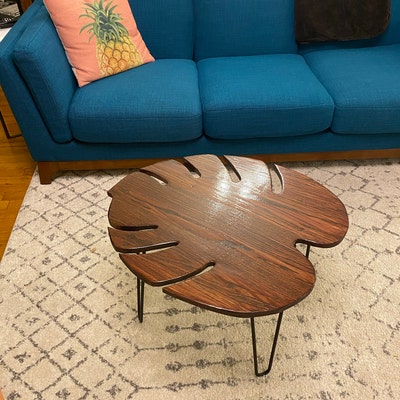 Make Your Own: Monstera Deliciosa swiss Cheese Plant Leaf Coffee Table ...
