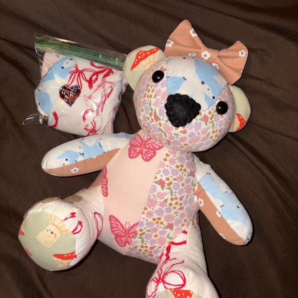 Baby Keepsake Memory Bear Custom From Your Clothing Handmade - Etsy