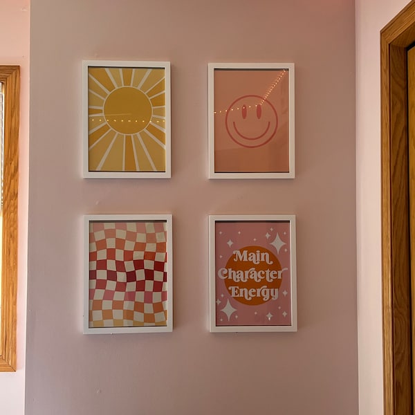 Main Character Energy Print, Tiktok Wall Art, Gen Z Humor Art, Dorm ...