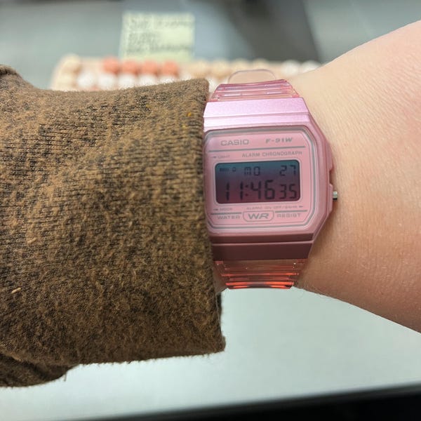 Casio Watch Modified Custom Casio Mod Vintage Casio Liquid Purple ...