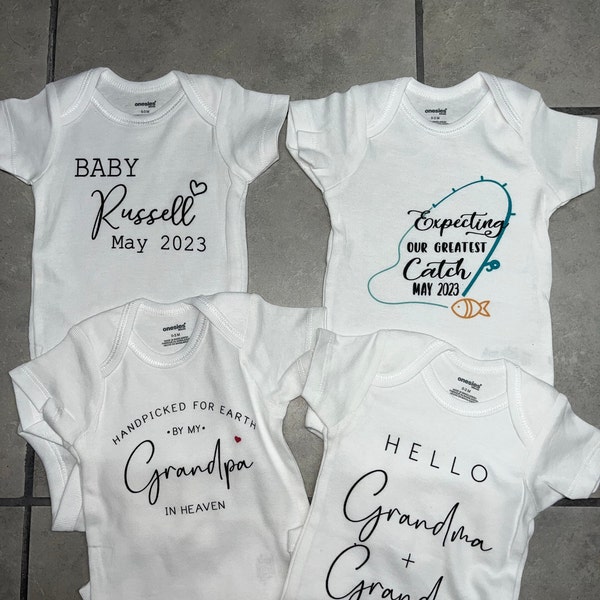 Hello Grandma and Grandpa Baby Onesie® - Grandparents Announcement ...