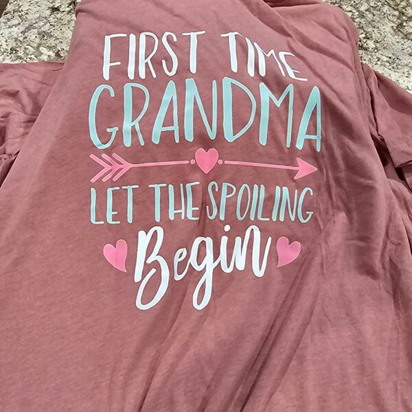 First Time Grandma Let the Spoiling Begin, Cute Grandma Shirt, Gift for ...