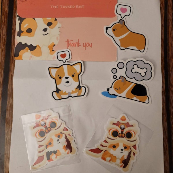 Corgi Lion Dance - Lunar New Year Vinyl Sticker - Etsy