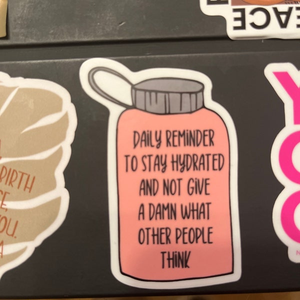 Drink Daily Reminder Sticker|funny Sticker|waterproof Stickers|car ...