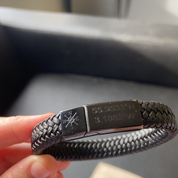 Coordinate Bracelet - FREE ENGRAVING - Etsy